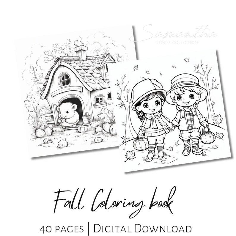 Fall Coloring Pages, Fall Coloring Book, Kids Coloring Book, Autumn ...