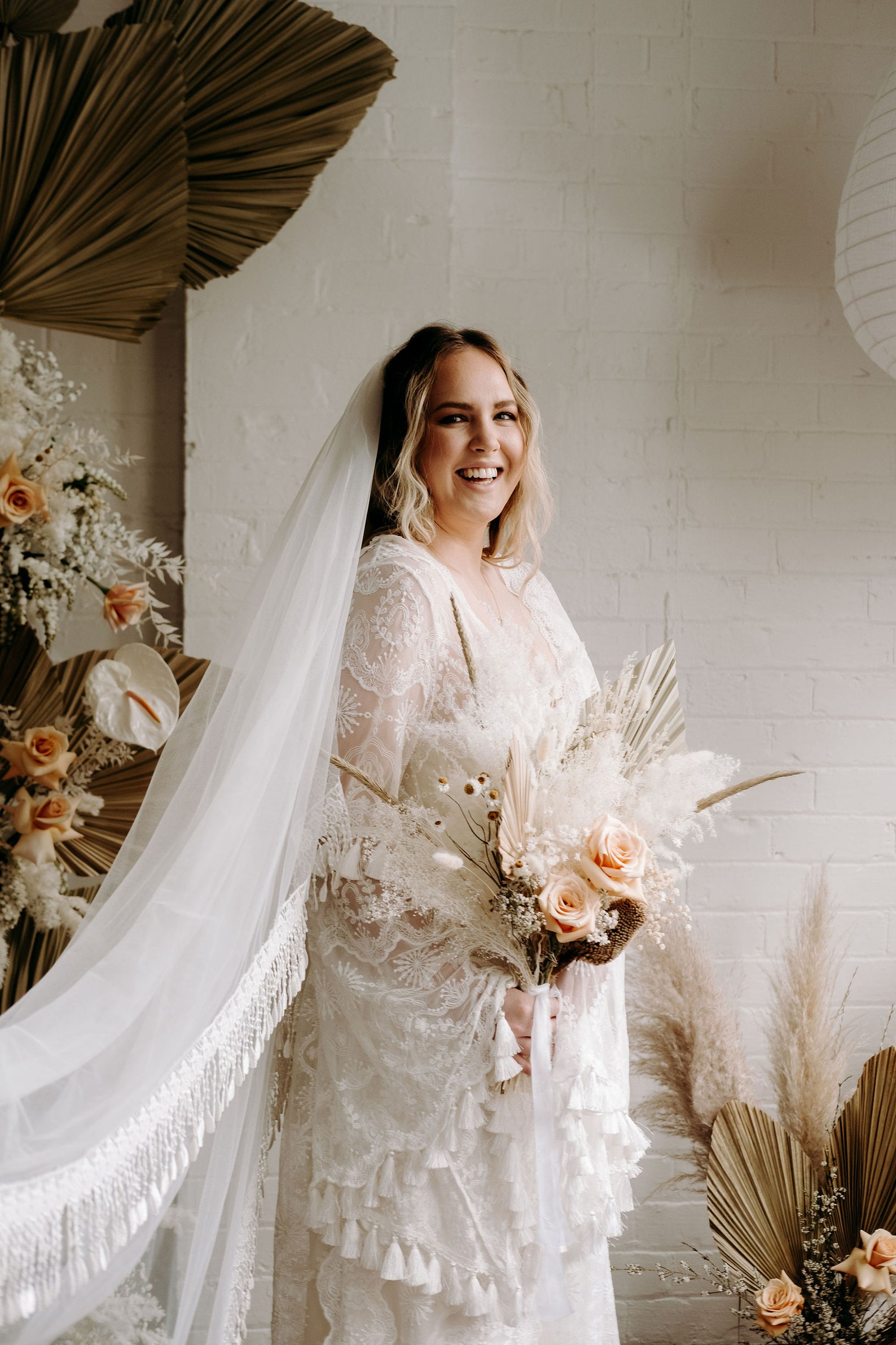 Boho Veil, Veil With Tassels, Veil Wedding, Veil Wedding Cathedral ...