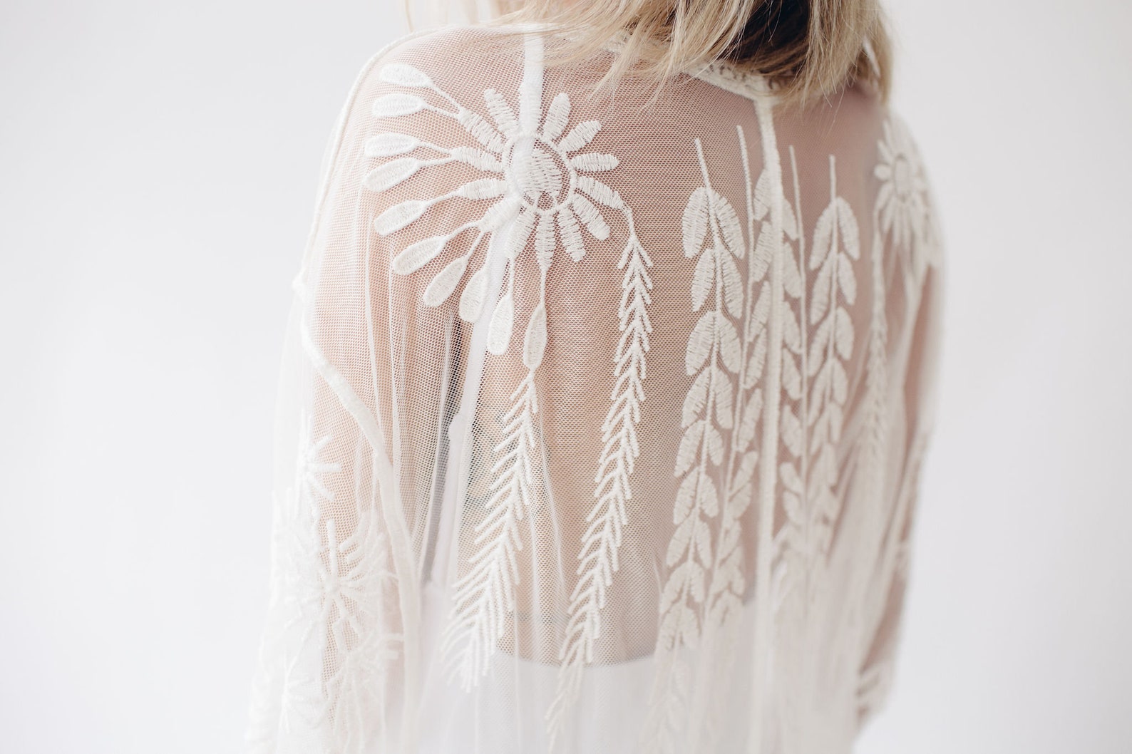 Kimono Lace Kimono Lace Robe Lace Bridal Robe White - Etsy