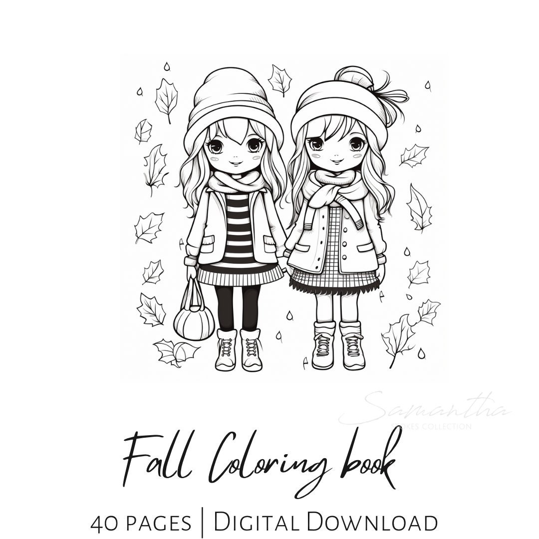 Fall Coloring Pages, Fall Coloring Book, Kids Coloring Book, Autumn ...