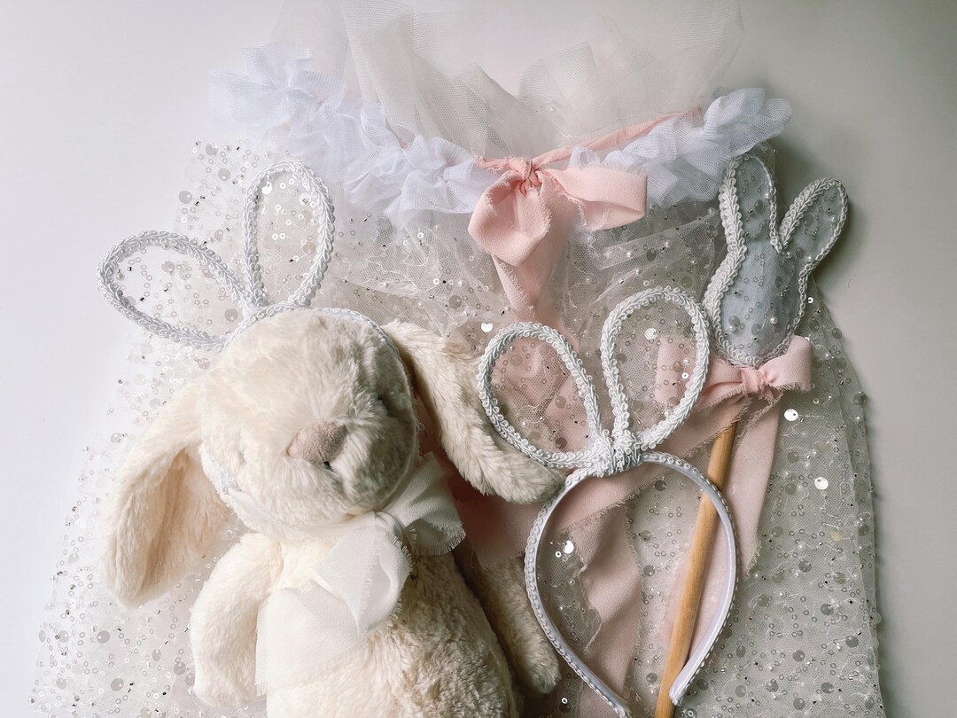 Easter Bunny Bundle - Cape, Bunny Ears, Wand and Doll Ears - Etsy