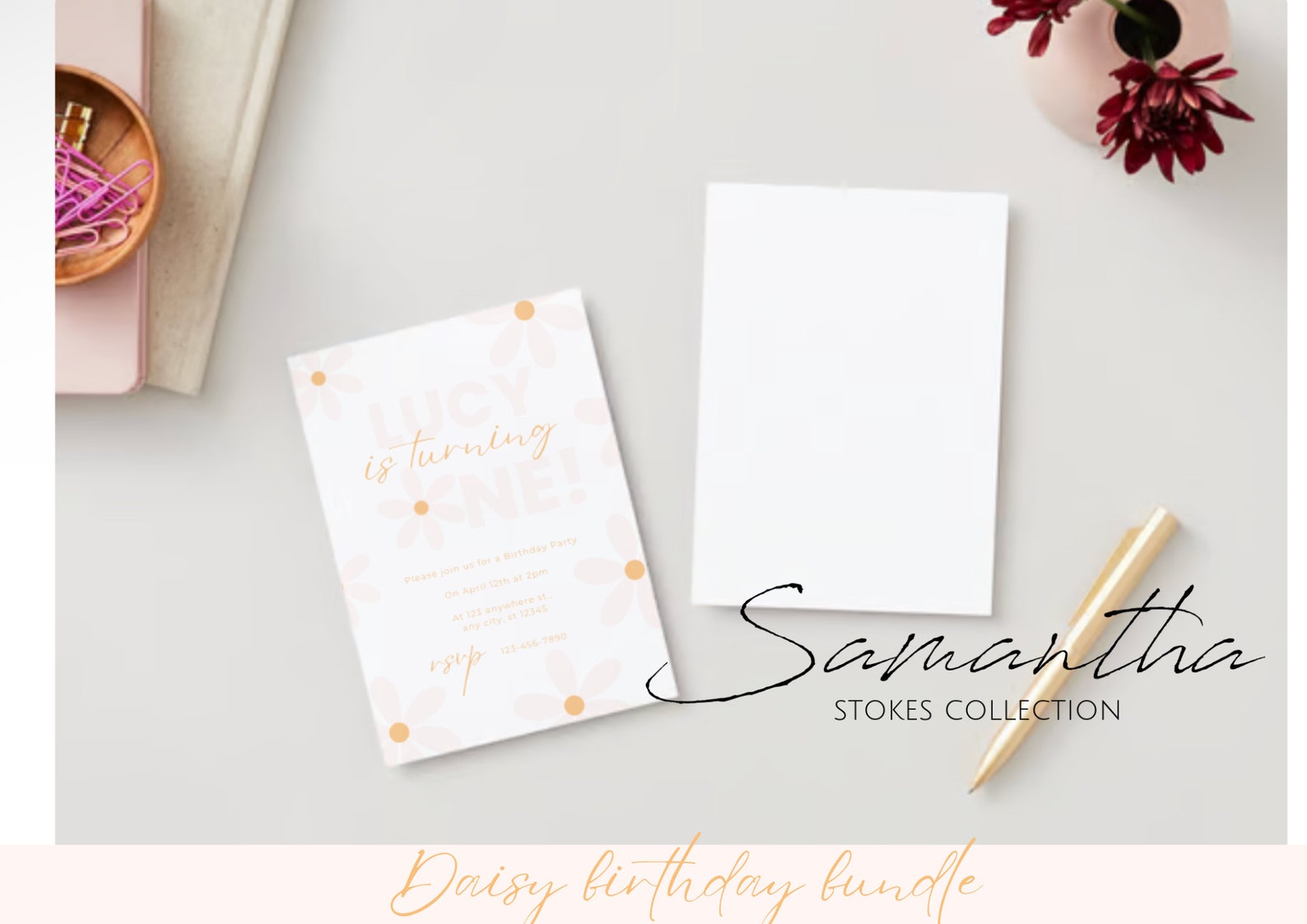 Daisy Birthday Bundle | Editable Daisy Birthday Party | Daisy Birthday ...