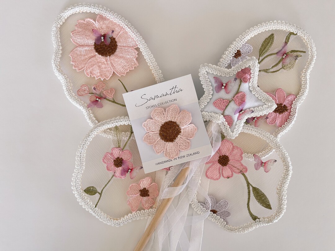 Pink Fairy Wings Flower Fairy Wings Lace Fairy Wings Toddler Fairy ...