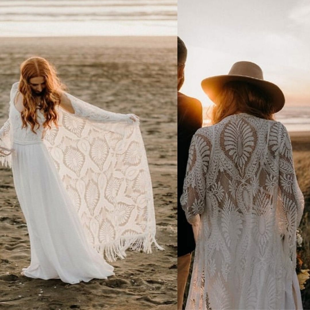 Lace Kimono Lace Robe Lace Bridal Robe Plus Size Kimono - Etsy