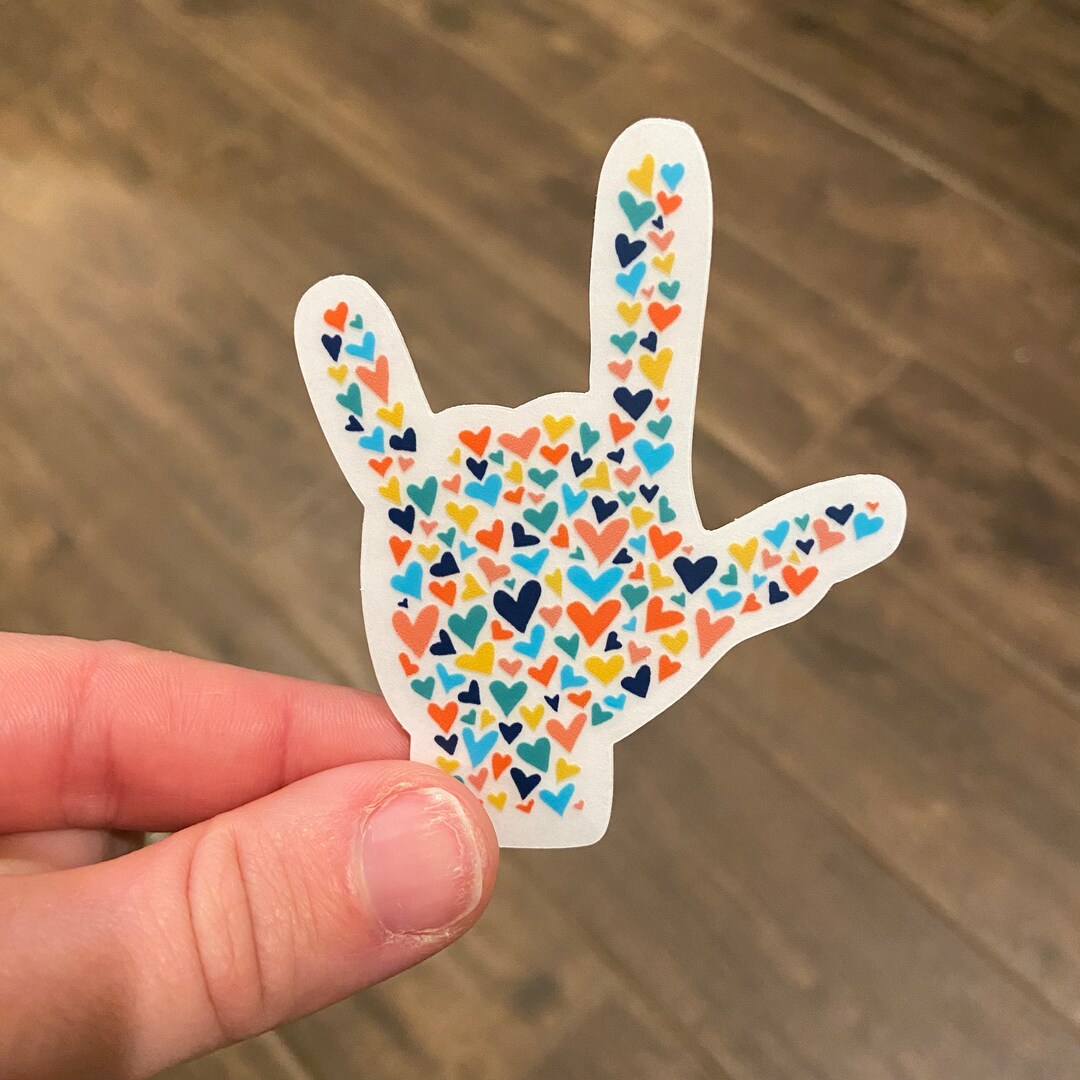 I Love You Clear Sticker Sign ASL ILY Water Bottle Stickers Hydroflask ...