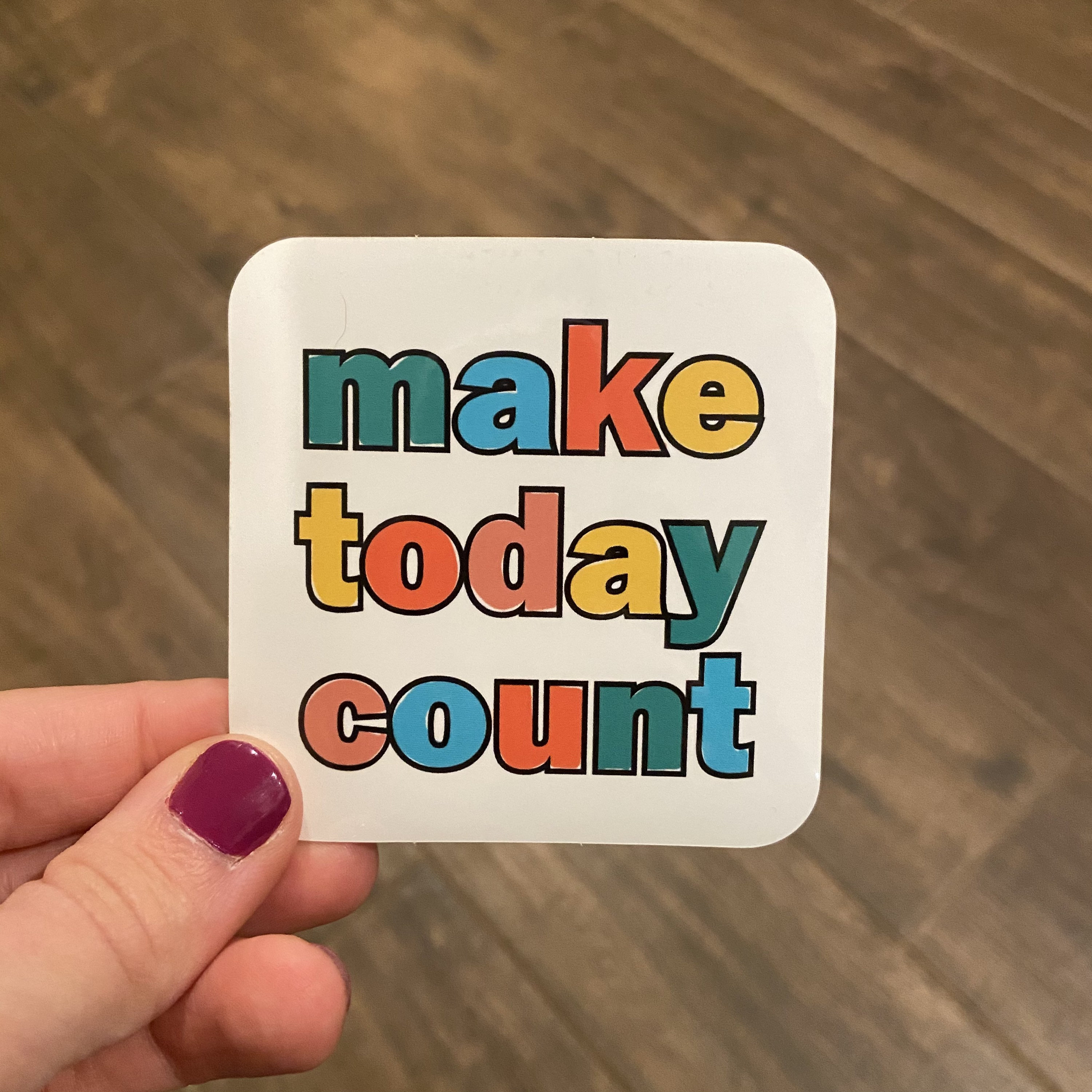 Make Today Count Sticker Be Positive Be Strong Water Bottle - Etsy