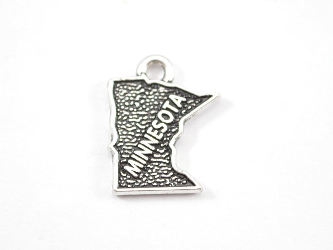 Silver Minnesota State Charms 10pcs 18mm x 14mm Antique Silver Necklace ...