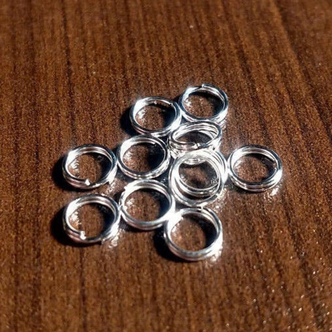 100 6mm Bright Silver Plated Double Loop Jump Rings, SHIPS FROM USA ...