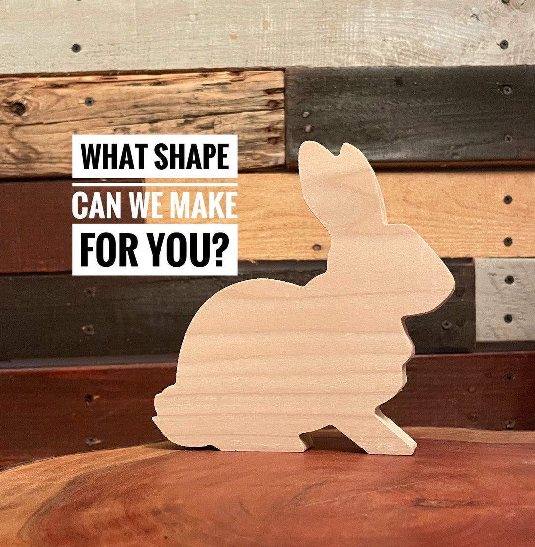 Unfinished Wood Easter Bunny, DIY Wood Bunny, Ready to Paint Bunny ...