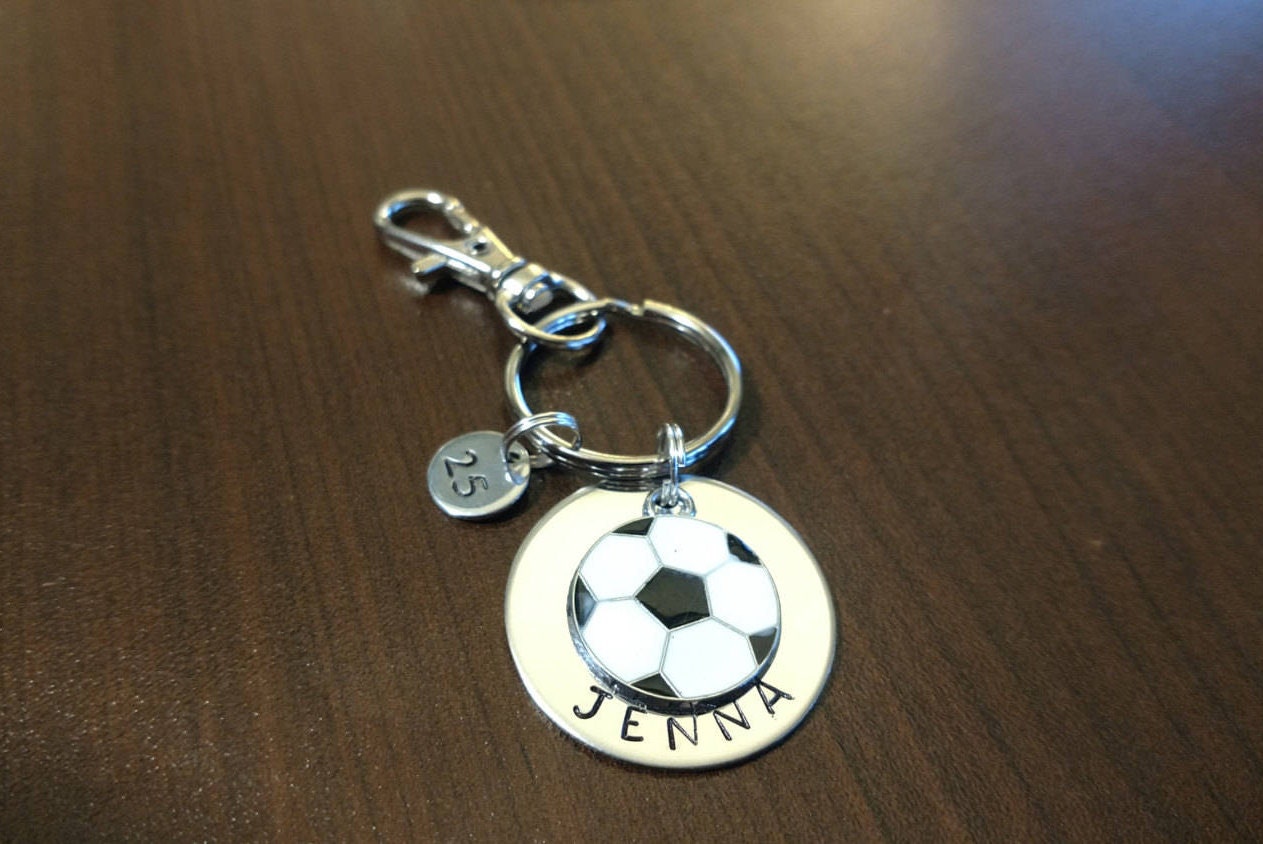 Personalized Soccer Keychain Soccer Gift Team Gift - Etsy