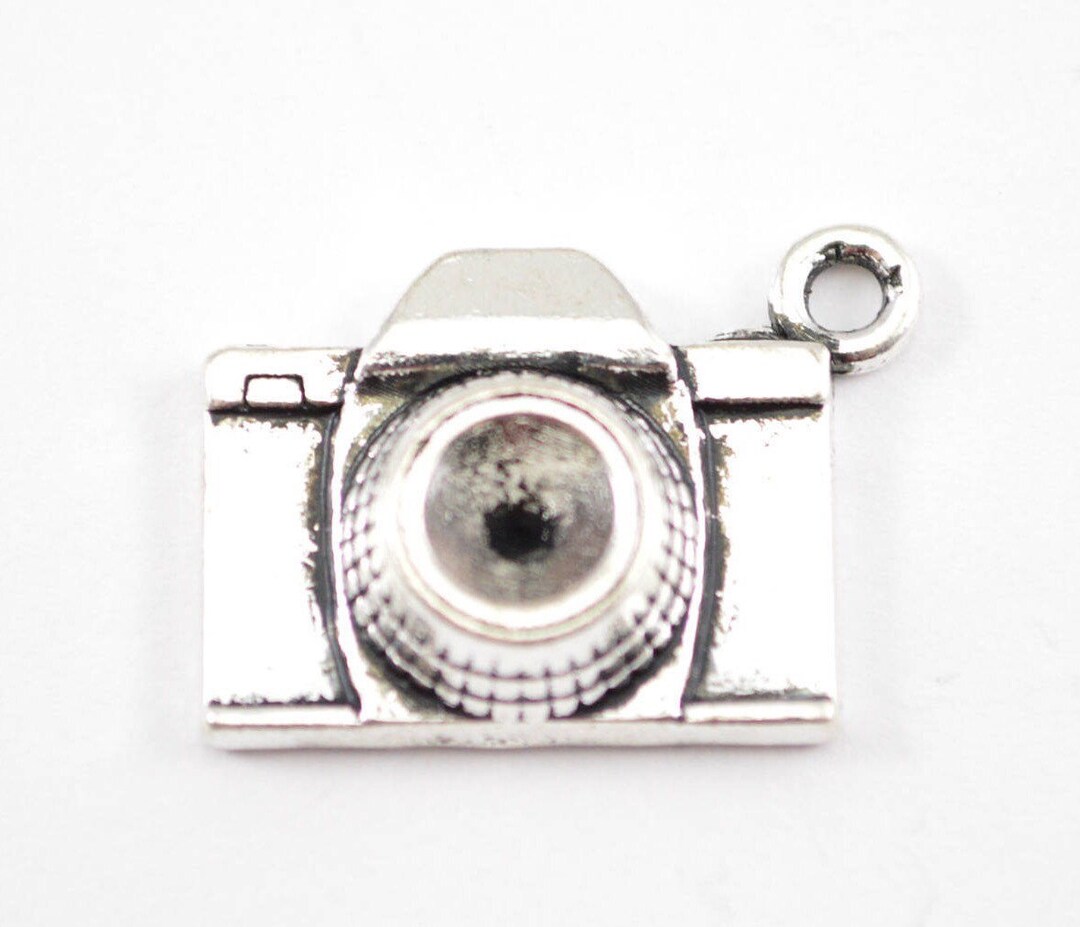 10 Silver Camera Charms - 15mm X 18mm Antique Silver Charms Bracelet ...