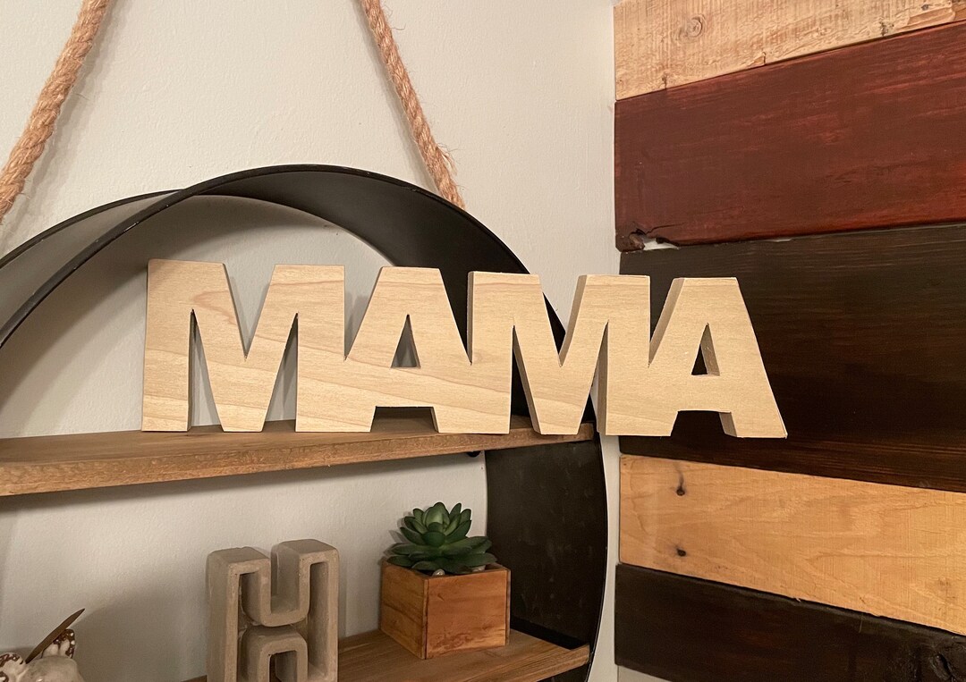 Custom Mama Unfinished Poplar Wood Sign , Scroll Saw Out of Solid ...