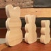 Set of 3 Unfinished Wood Bunnies, DIY Wood Easter Bunnies, Wood Rabbits ...