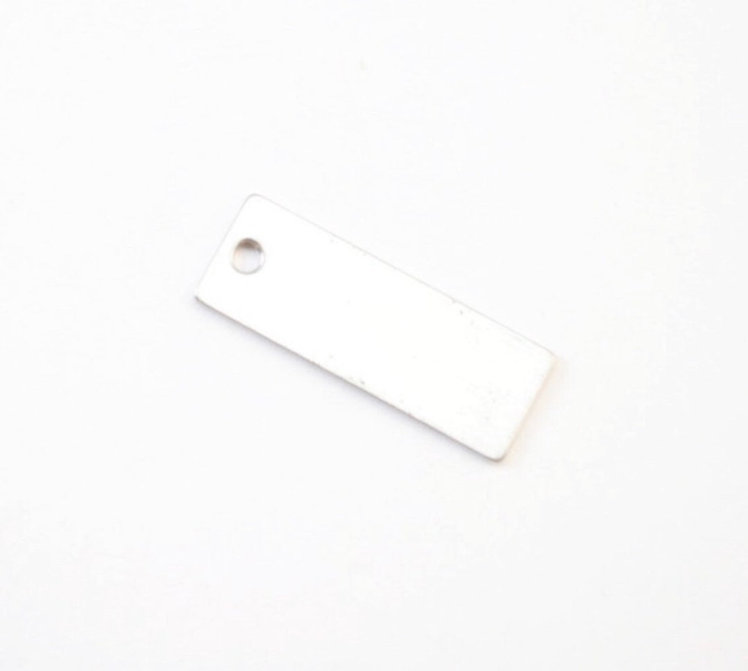 10 Rectangular Stainless Steel Stamping Blanks, 25mm X 9mm, Stamping ...