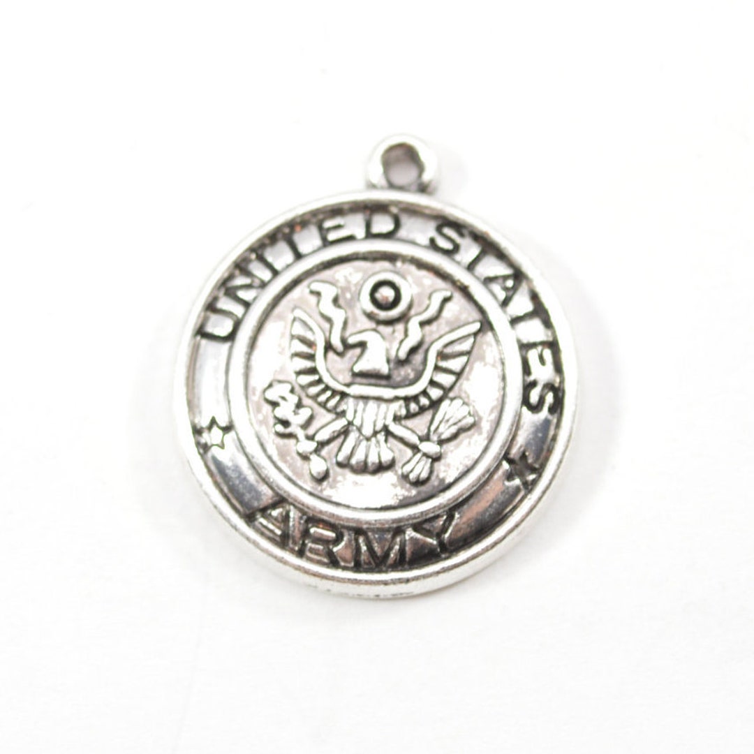 Silver United States Army Charms 10pcs 21mm Antique Silver Charm ...