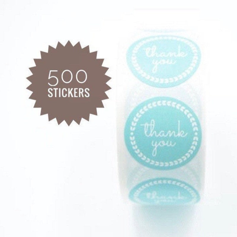 Thank You Stickers - Etsy