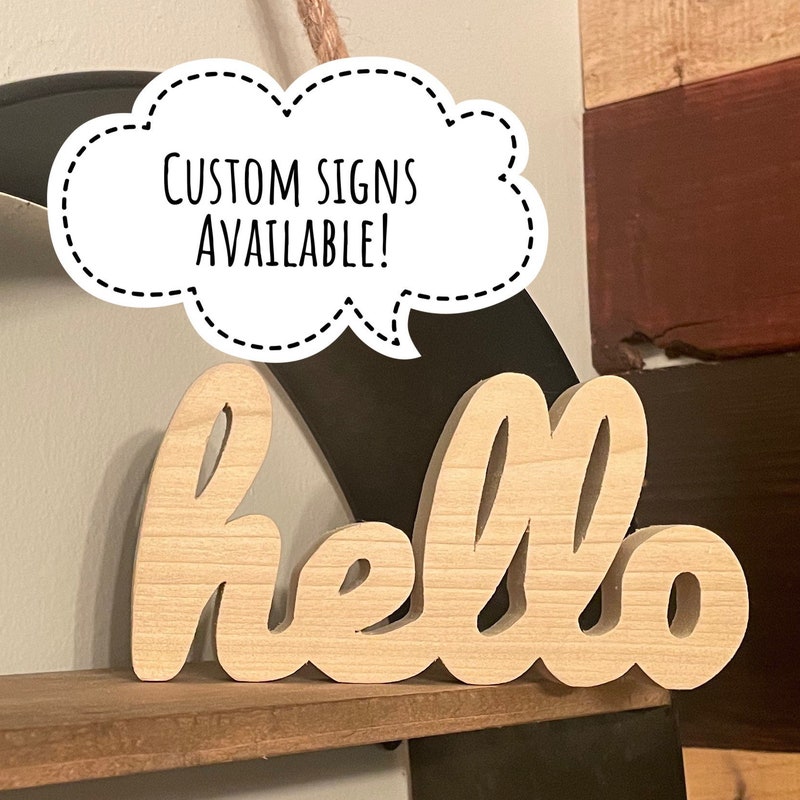 Hello Sign - Etsy