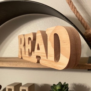 Unfinished Wood Read Sign, Teacher Gift, Classroom Decor 10.5 Long X ...