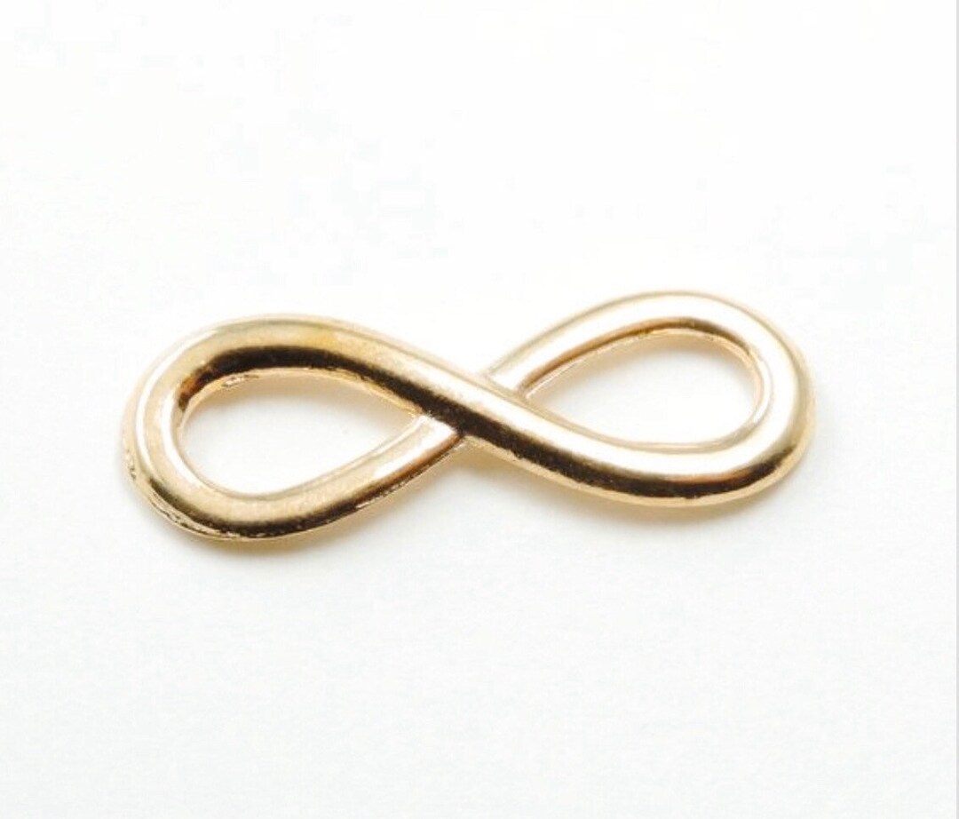 10 Gold Tone Infinity Charms, 23mm X 8mm, SHIPS FROM USA, Charm for ...