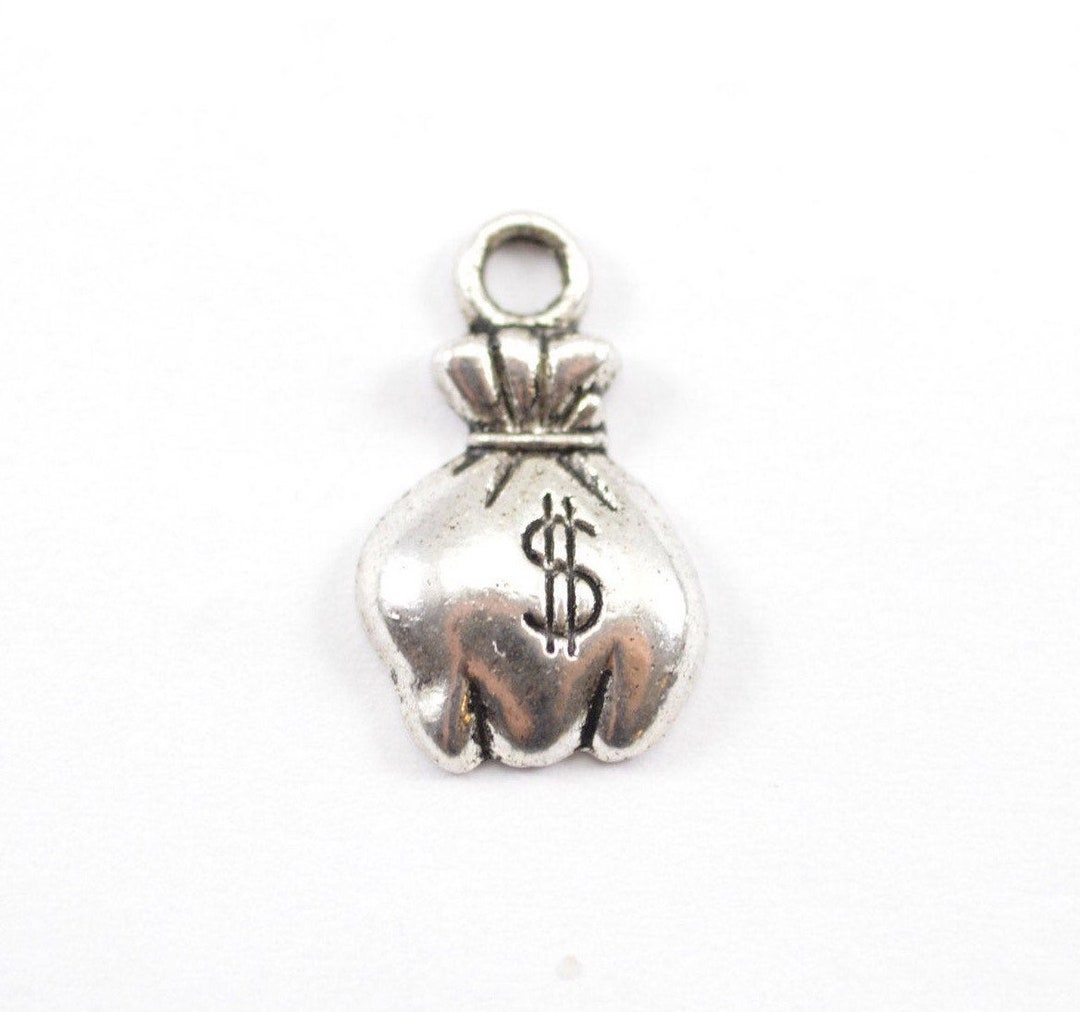 10 Silver Money Bag Charms 19mm X 12mm Antique Silver - Etsy
