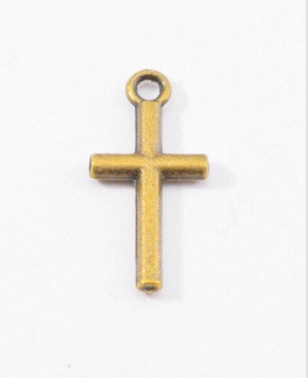 10 Cross Charms Bronze Tone B73 19mm X 9mm Bronze - Bulk - Wholesale ...