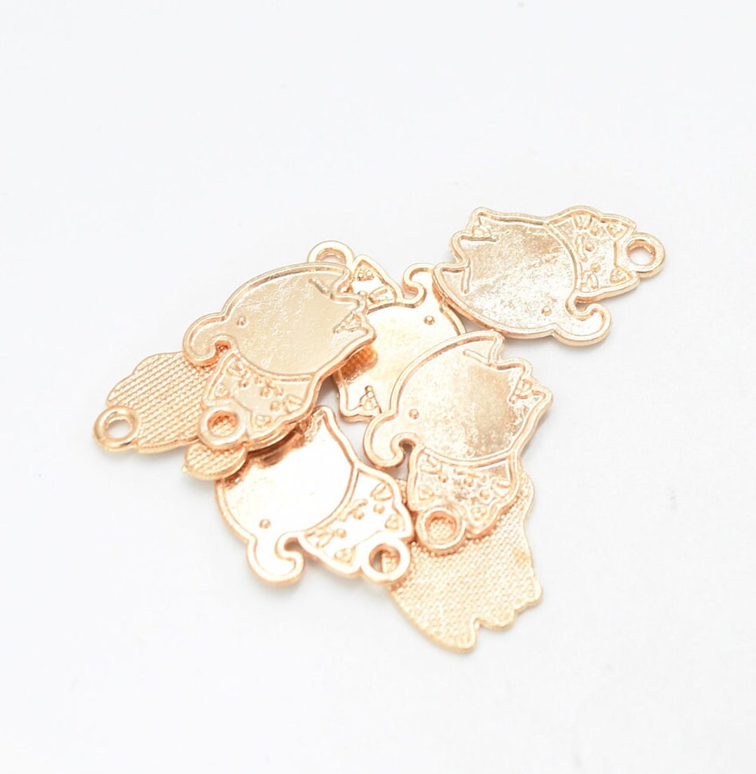 KC Gold Cat Charms , 10pcs, 21mm X 15mm, E7 - Etsy