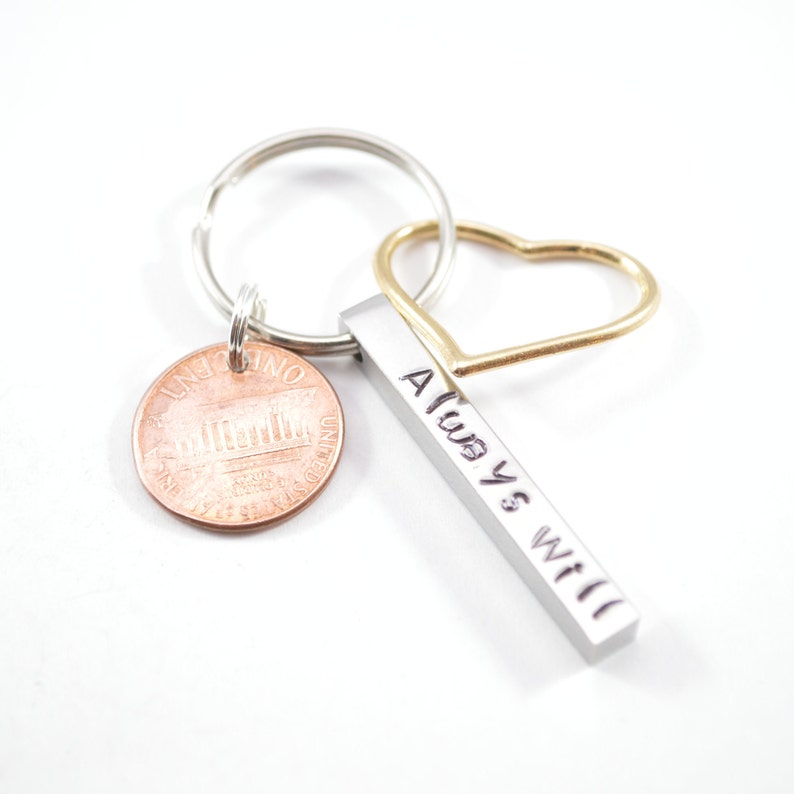 Personalized Anniversary Bar Keychain Always Have Always - Etsy