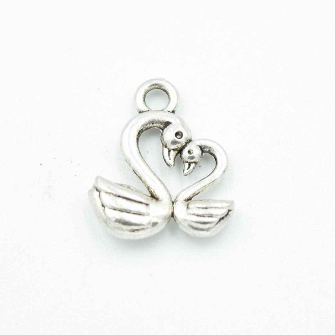 7pcs antique Silver Swan Charms 16mm X 13mm Bird Charms - Etsy