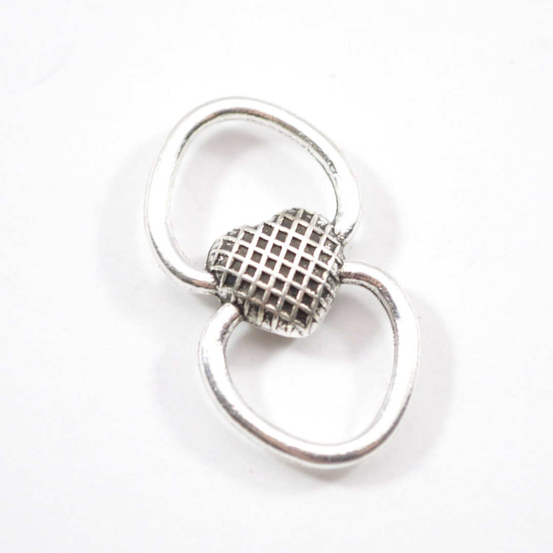 10 Silver Heart Connector 25mm X 14mm Antique Silver Heart - Etsy