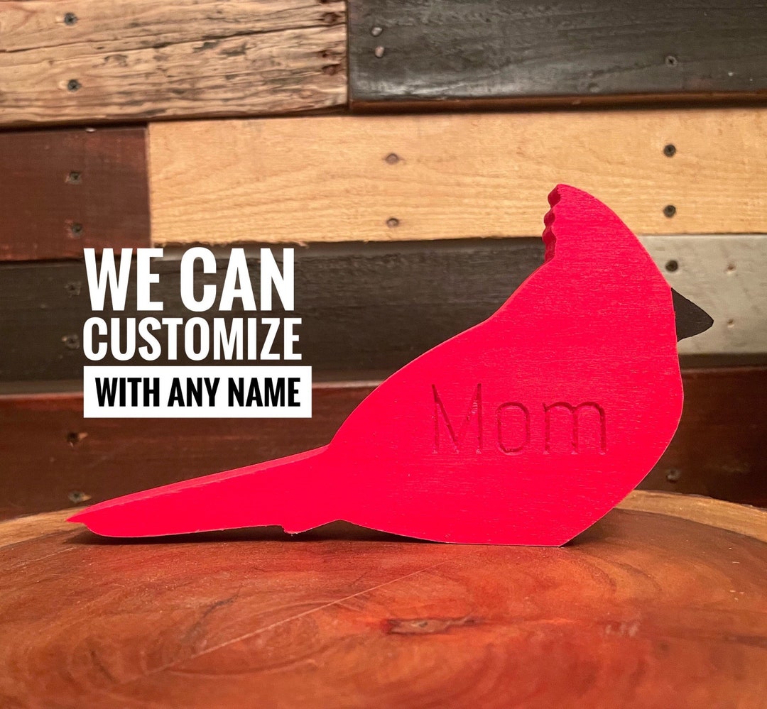 Painted Custom Wood Cardinal, Wood Bird Cutout, Diy Cardinal, Cardinal ...