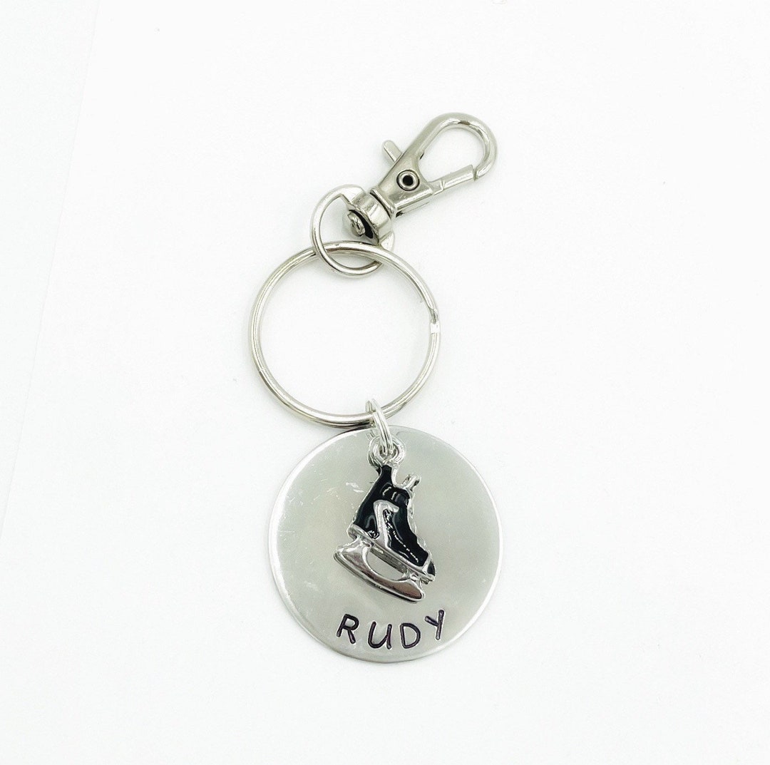 Personalized Ice Skating Keychain, Hockey Gift, Hockey Player, Hand ...