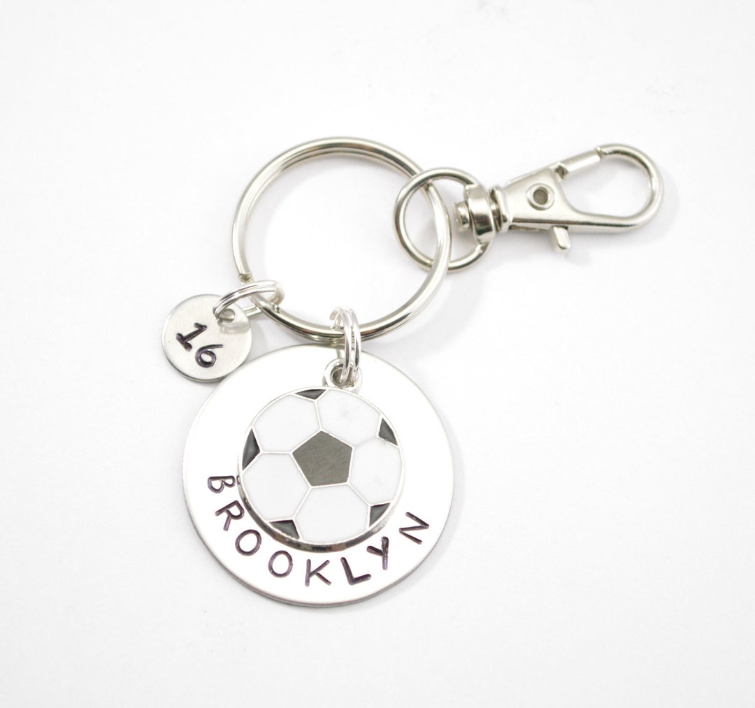 Personalized Soccer Keychain, Soccer Gift, Team Gift, Girl's Boy's ...