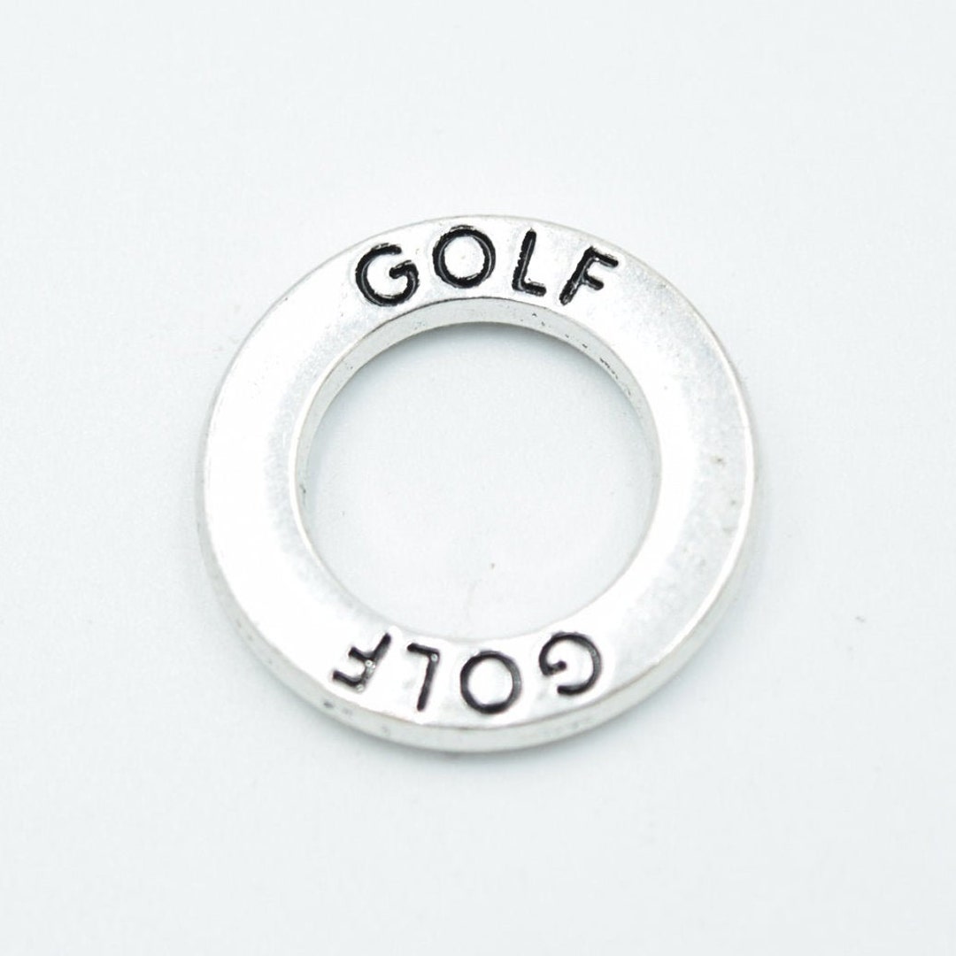Silver Golf Charms 10pcs - 20mm Golf Word Charm Antique Silver Bracelet ...