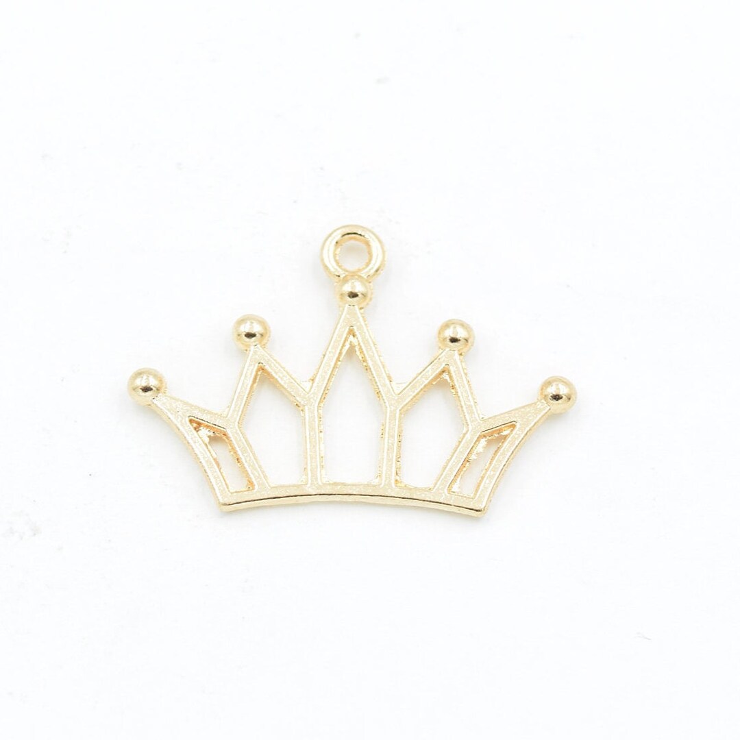 10pcs - 30mm X 20mm Kc Gold Crown Charms - Bulk - Wholesale - Bracelet ...