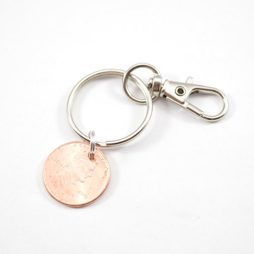 Lucky Penny Keychain Custom Key Chain Zipper Pull C - Etsy