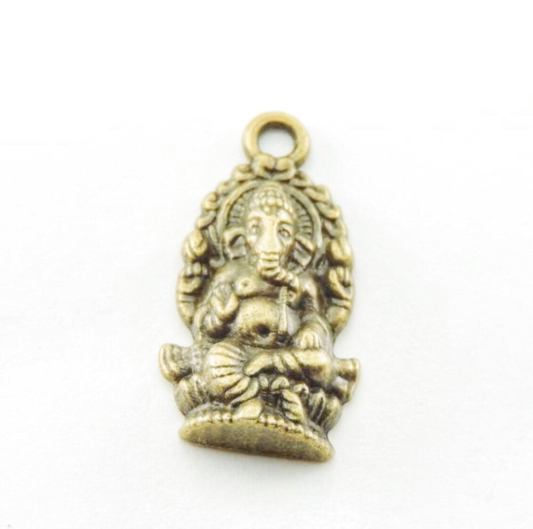 10 Bronze Ganesh Charms 15mm X 27mm Antique Bronze Charm Bracelet Charm ...