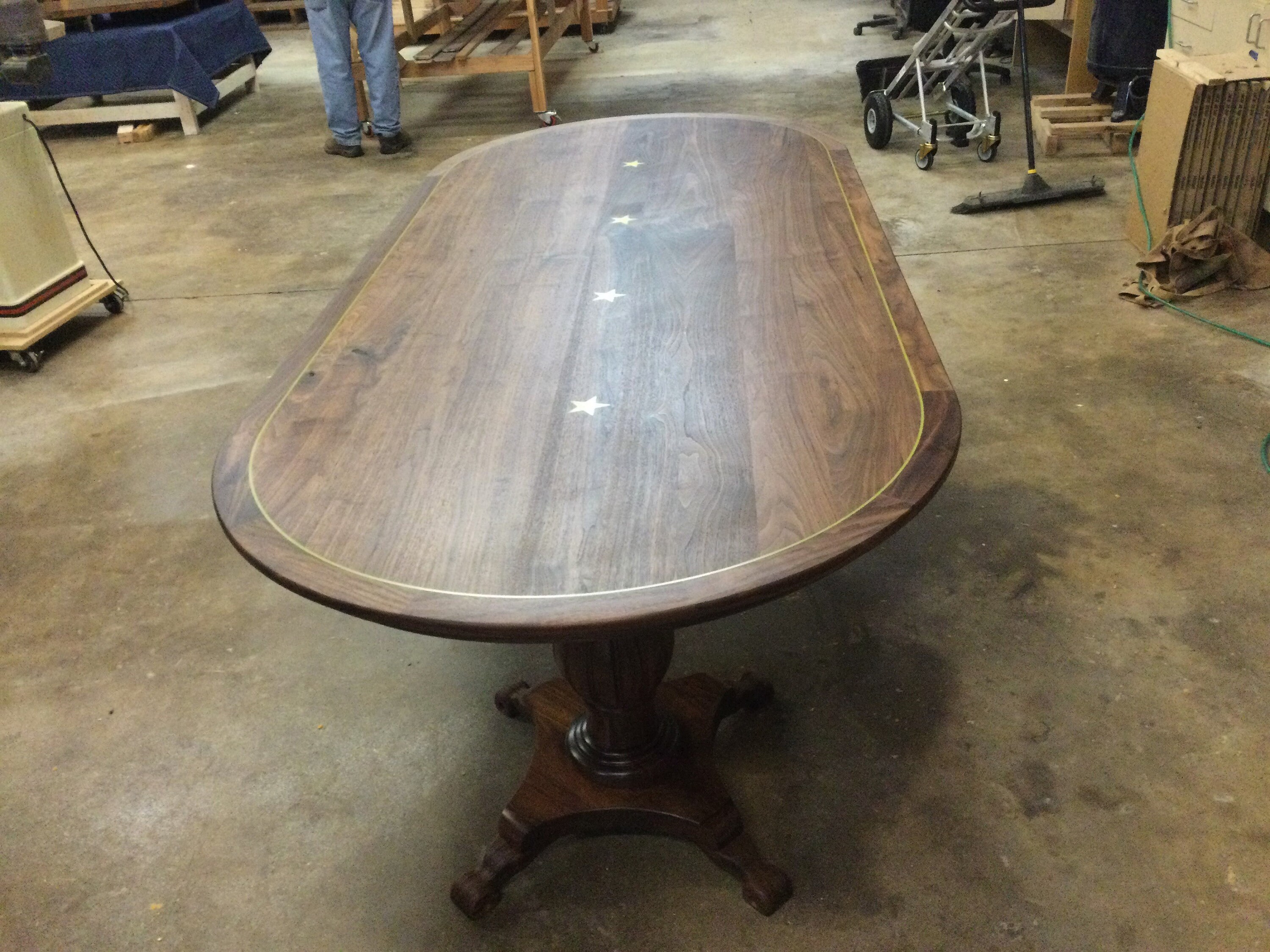 Executive Oval Conference Table, Custom, Walnut, Solid Wood - Etsy