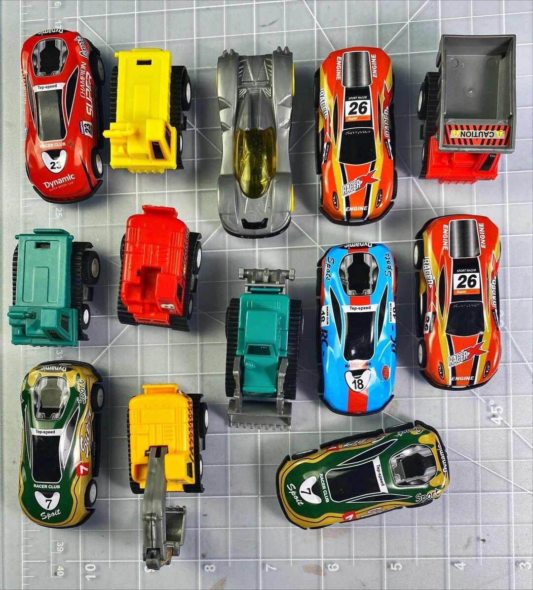 Miniature Toy Car Lot Rare Plastic (13 Pull Backs & Go's) Made in China ...