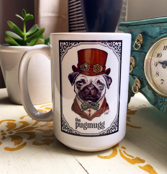 Handmade Pug Dog Coffee Mug / Cute Mug / Mug With Saying / | Etsy