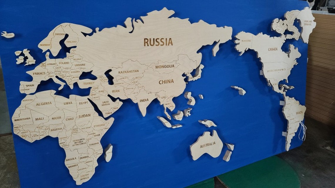 Cnc Cutting File-world Map Led Wall Decoration Using Cnc Router and ...