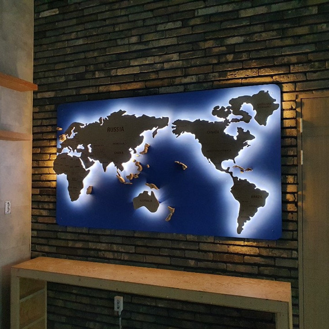 Cnc Cutting File-world Map Led Wall Decoration Using Cnc Router and ...