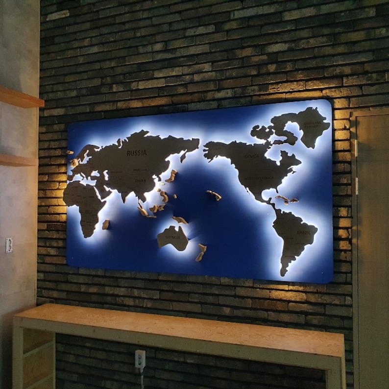 Cnc Cutting File-world Map Led Wall Decoration Using Cnc Router and ...