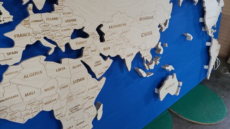 Cnc Cutting File-world Map Led Wall Decoration Using Cnc Router and ...