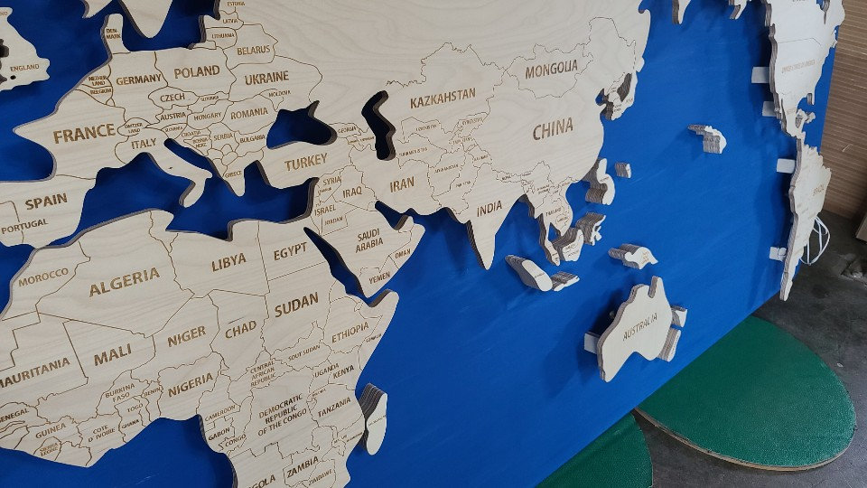 Cnc Cutting File-world Map Led Wall Decoration Using Cnc Router and ...