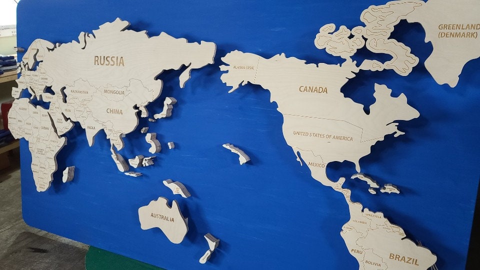 Cnc Cutting File-world Map Led Wall Decoration Using Cnc Router and ...