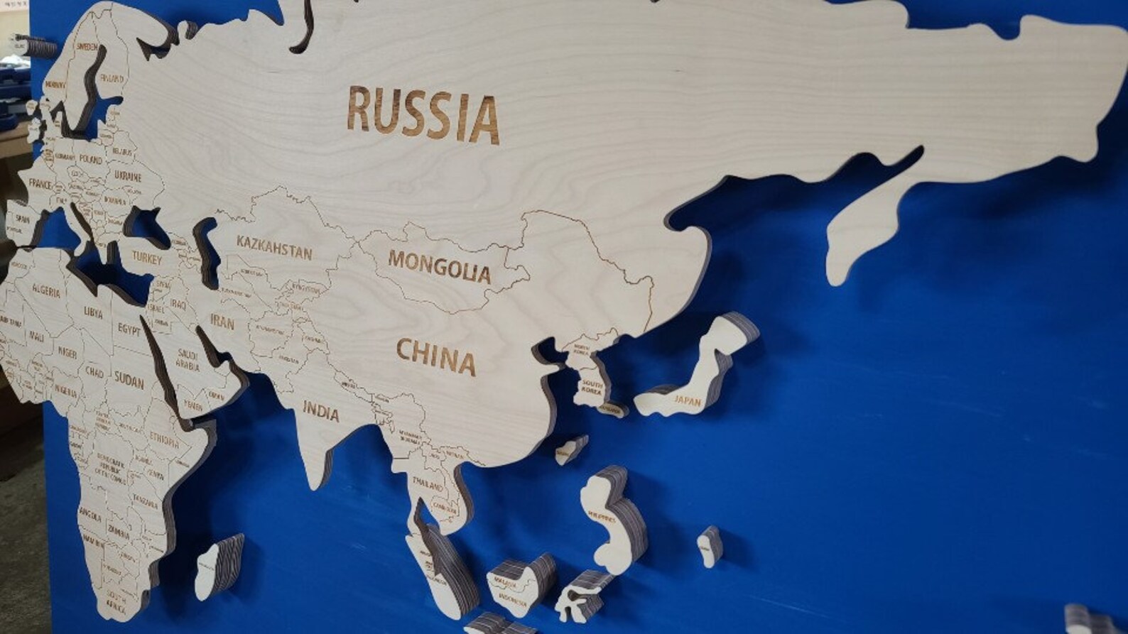 Cnc Cutting File-world Map Led Wall Decoration Using Cnc Router and ...