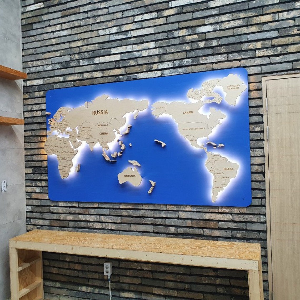 Cnc Cutting File-world Map Led Wall Decoration Using Cnc Router and ...