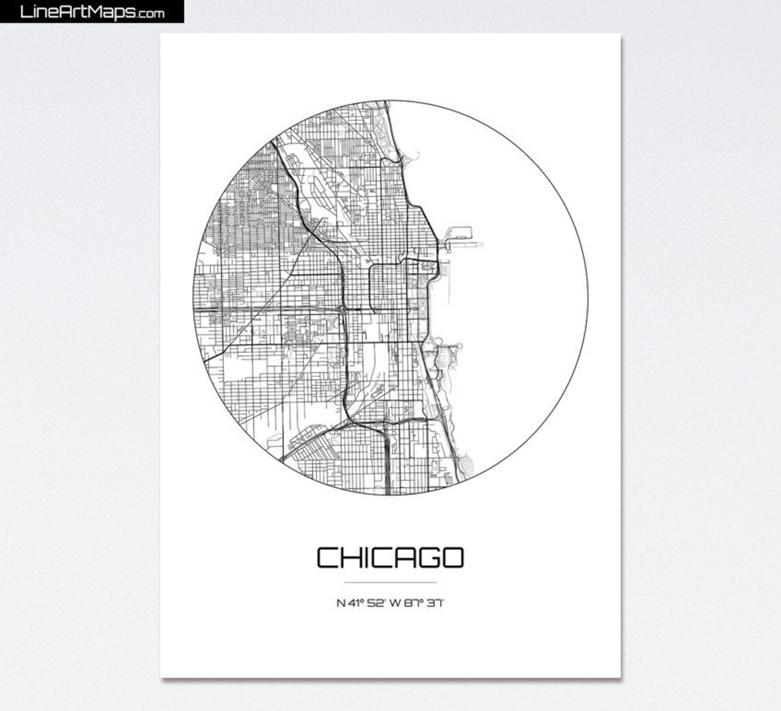 Custom City Map Art Any City in the World Line Art Map Home Decor - Etsy