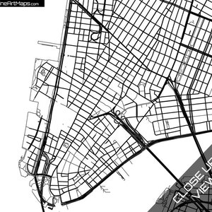 Custom City Map Art - Any City in the World - Line Art Map Home Decor ...