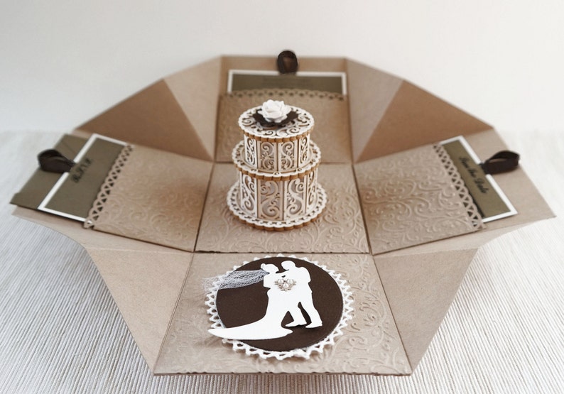 Kraft Wedding Invitation Wedding Exploding Box Invitation | Etsy